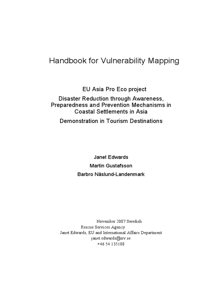 Handbook For Vulnerability Mapping | PDF | Risk Management | Emergency ...