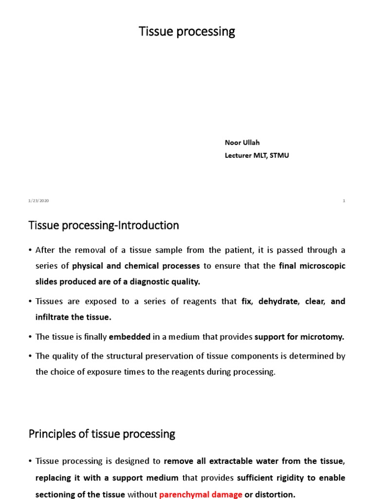 2 Tissue Processing | PDF | Fixation (Histology) | Ethanol