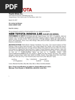 Sample Quotation - Toyota Hilux | PDF