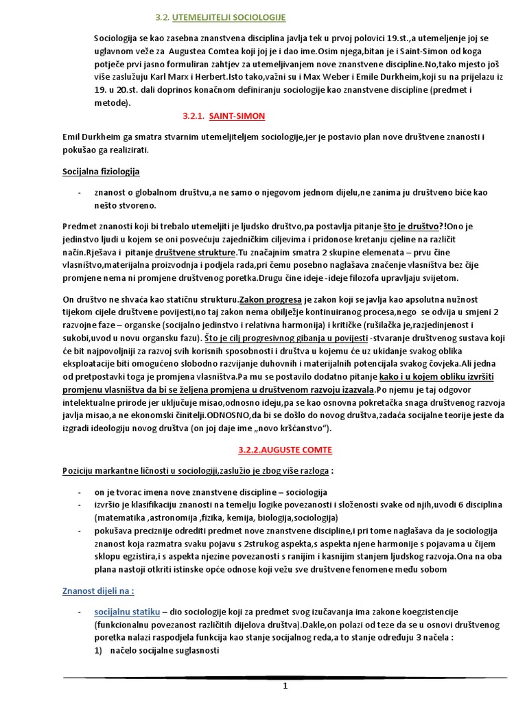 Sociologija Velika Skripta | PDF