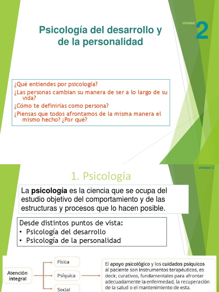 Unidad 2-Psicologia desarrollo y personalidad.ppt | Psicología de la personalidad | Psicología