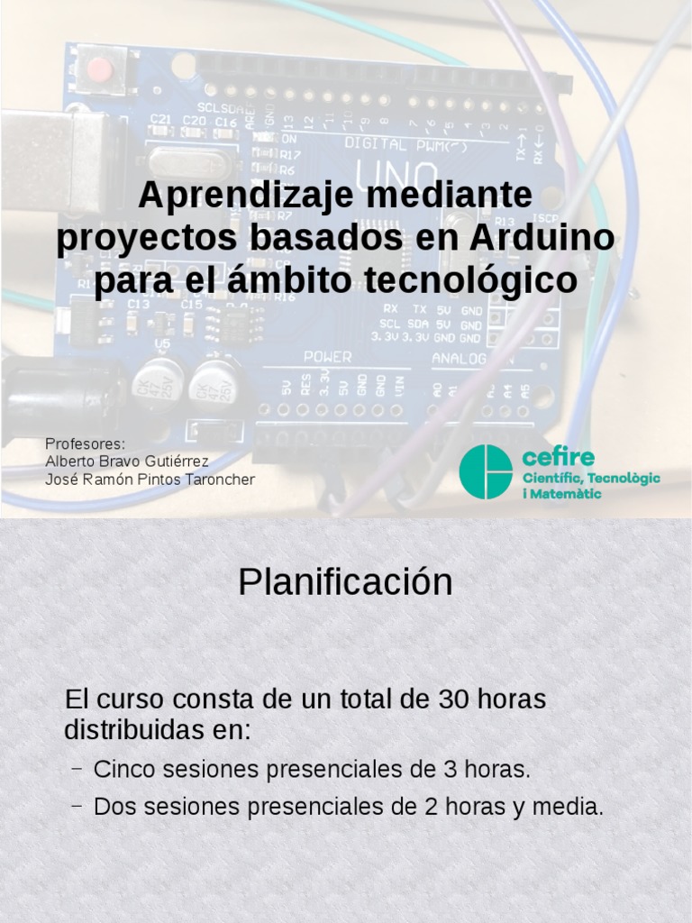 Presentación Curso Arduino PDF | PDF | Aplicación movil | Arduino
