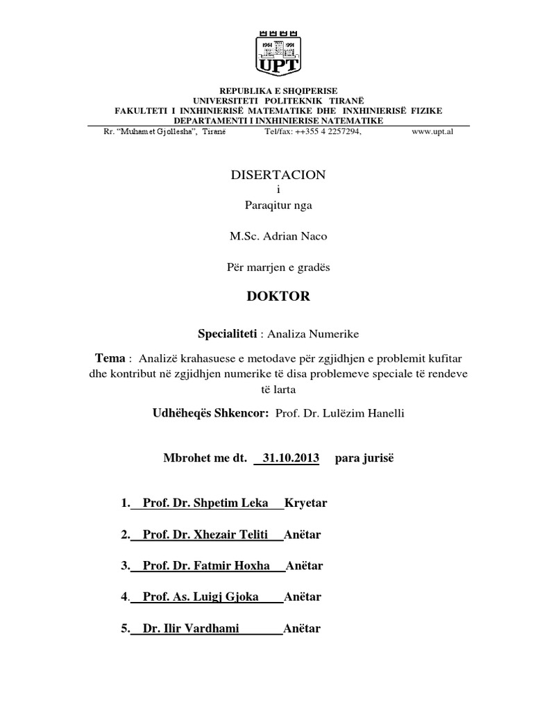 Adrian Naco Analiza Numerike | PDF