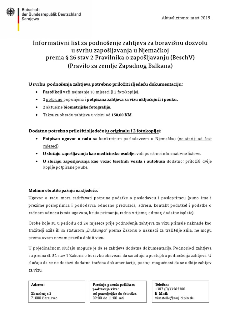 Sta Je Potrebno Za Vizu PDF | PDF