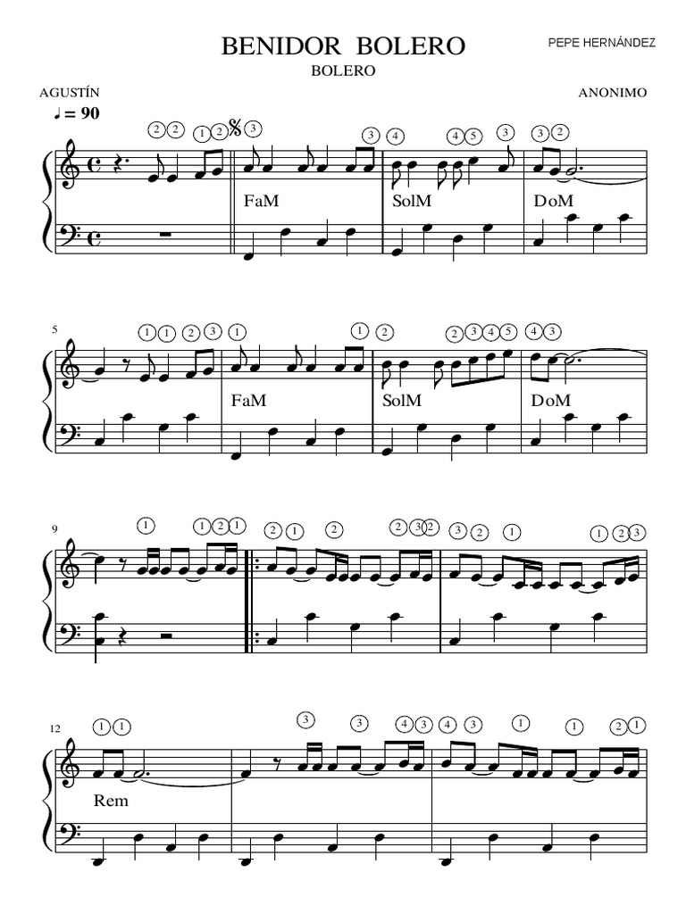 Benidorm Bolero | PDF