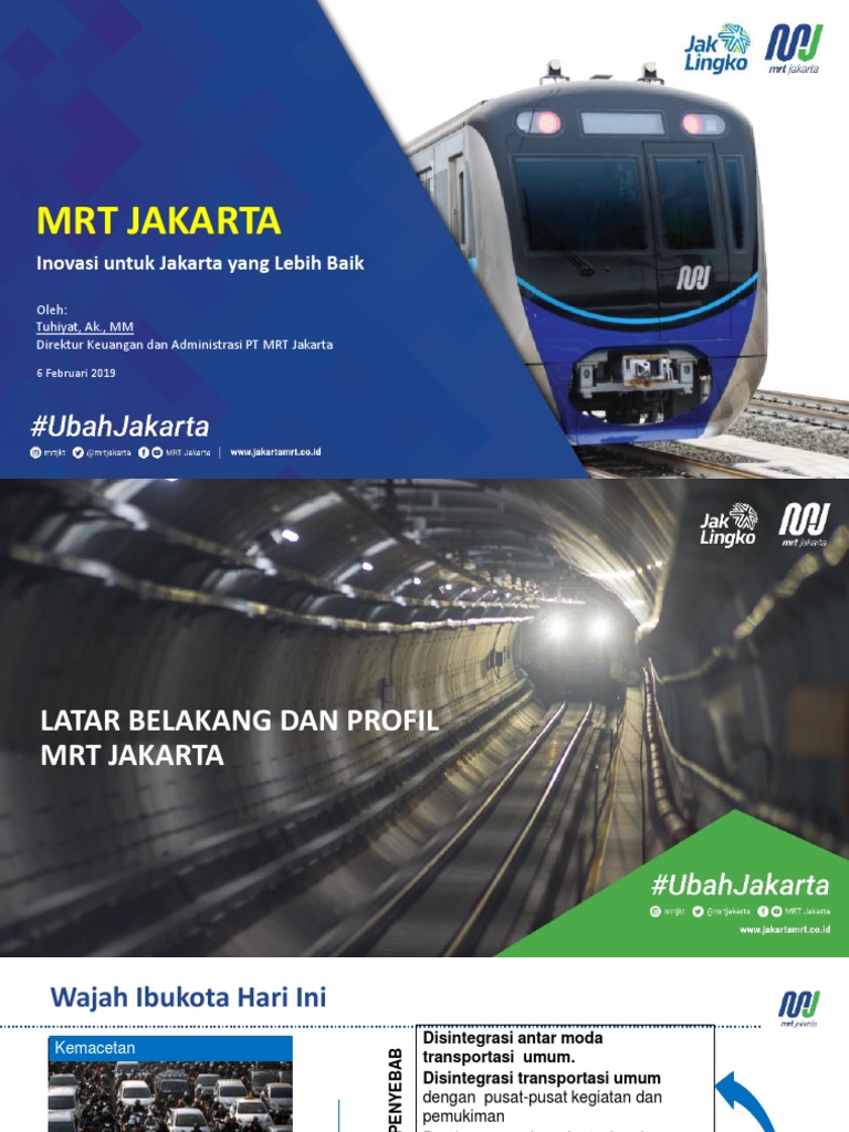 Rencana Rute dan Proyek MRT Jakarta | PDF