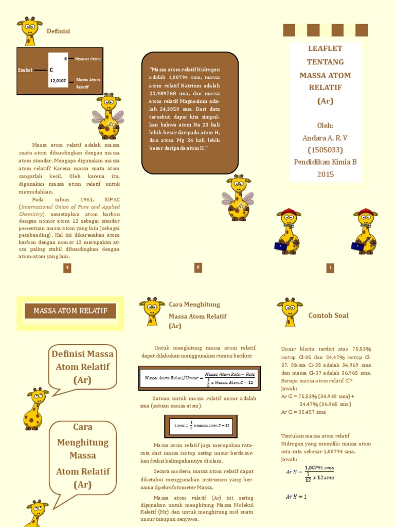 Andara ARV - 1505033 - Leaflet Massa Atom Relatif (Ar) | PDF