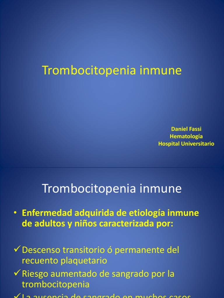Trombocitopenia Inmune | PDF | Manejo del VIH / SIDA | VIH