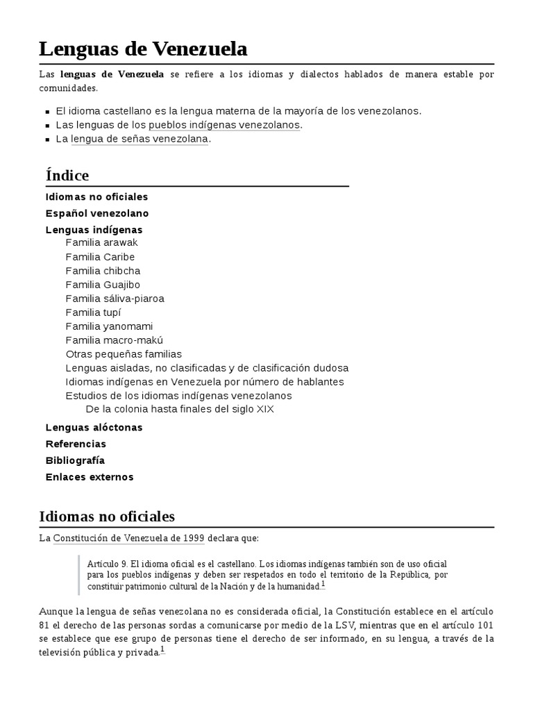 Lenguas de Venezuela PDF | PDF | Los símbolos | Comunicación humana