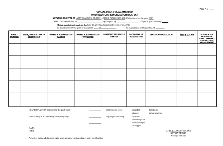 Notarial Register | PDF | Notary Public | Jurists