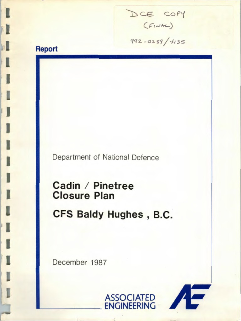 CFS Baldy Hughes, Base Closure Plan - AE Dec 1987 | PDF | Sewage ...