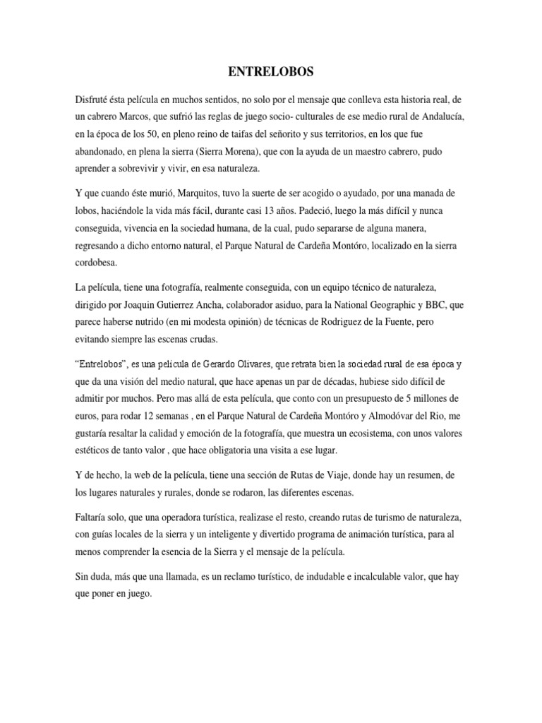 ENTRELOBOS | PDF | Naturaleza