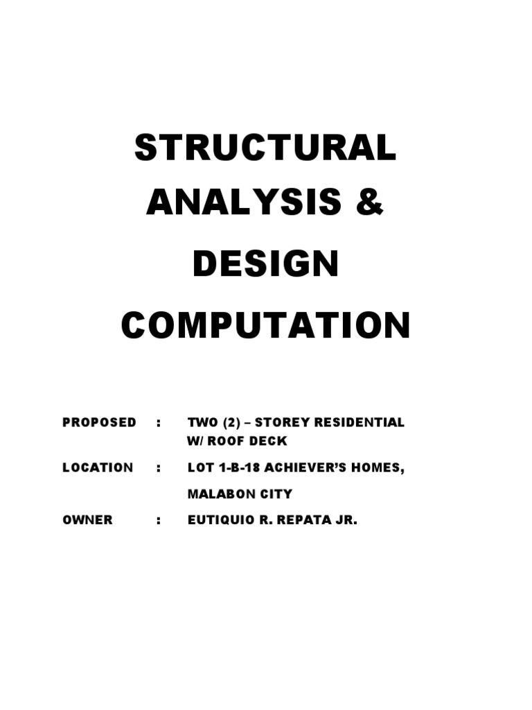 Structural Analysis 2 Storey With Deck PDF | PDF | Beam (Structure ...