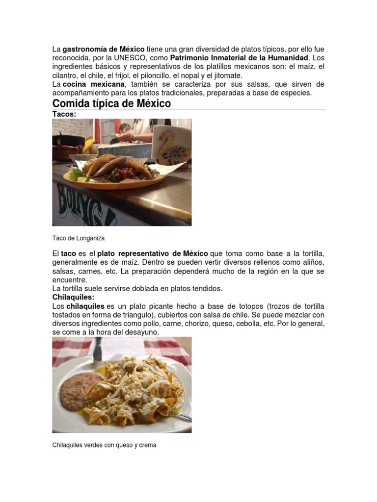 Gastronomia Mexicana | PDF | Cocina mexicana | Comida y bebida