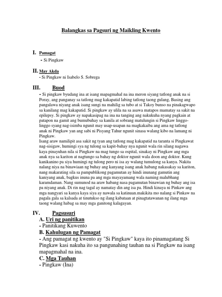 Filipino 3 Buod | PDF