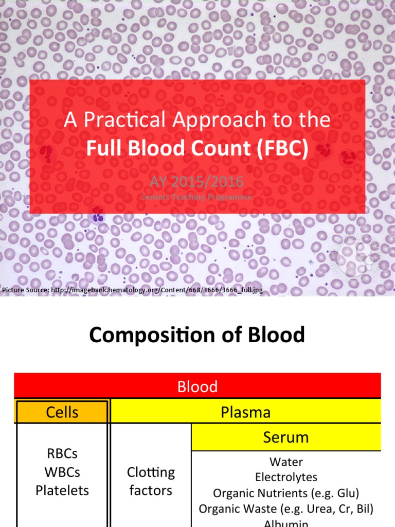 (M3) Approach To Full Blood Count (FBC) | PDF | Anemia | Coagulation