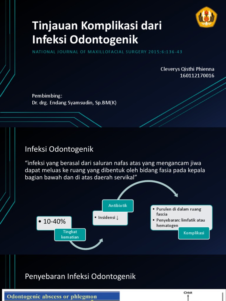 Tinjauan Komplikasi Dari Infeksi Odontogenik | PDF