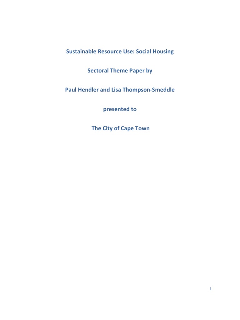 Sustainable Futures: Housing Paper | PDF | Compact Fluorescent Lamp ...