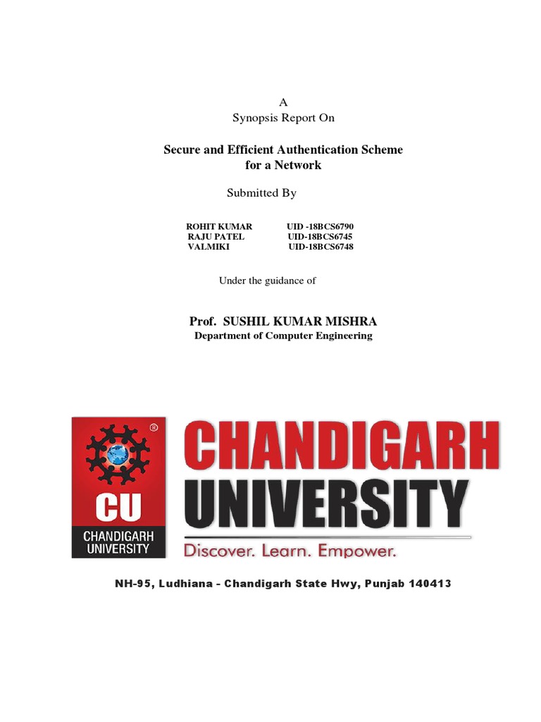Synopsis On Cryptography | Download Free PDF | Cryptography | Internet Protocol Suite