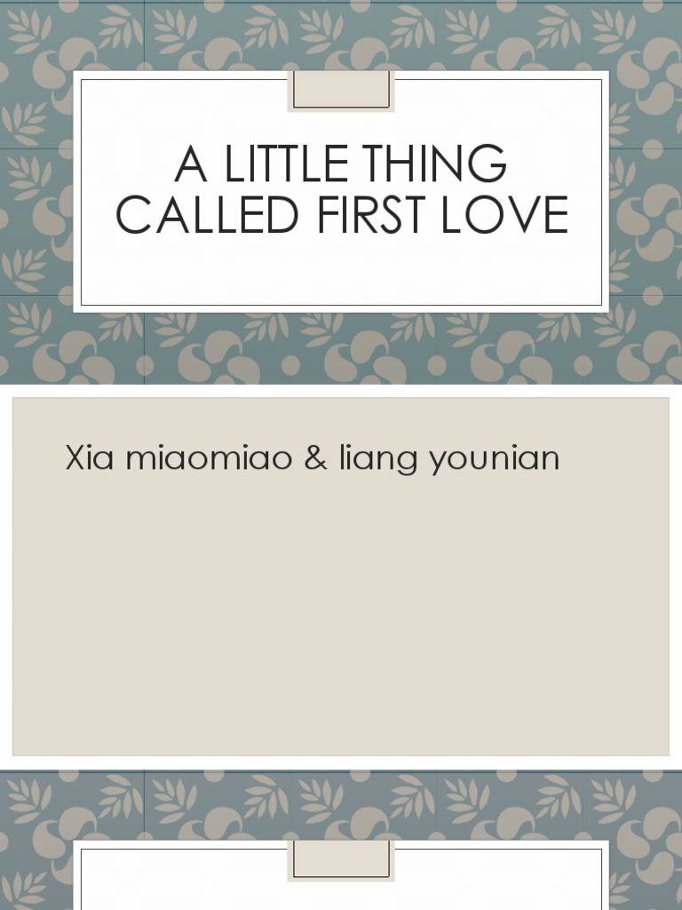 A Little Thing Called First Love | PDF
