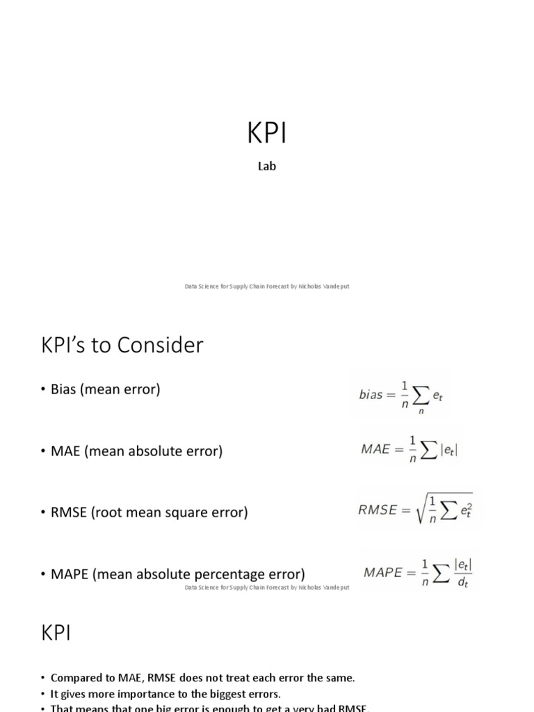 KPI | PDF | Root Mean Square Deviation | Forecasting