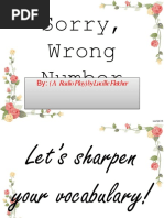Sorry Wrong Number Script | PDF | Mystery, Thriller & Crime Fiction | Art
