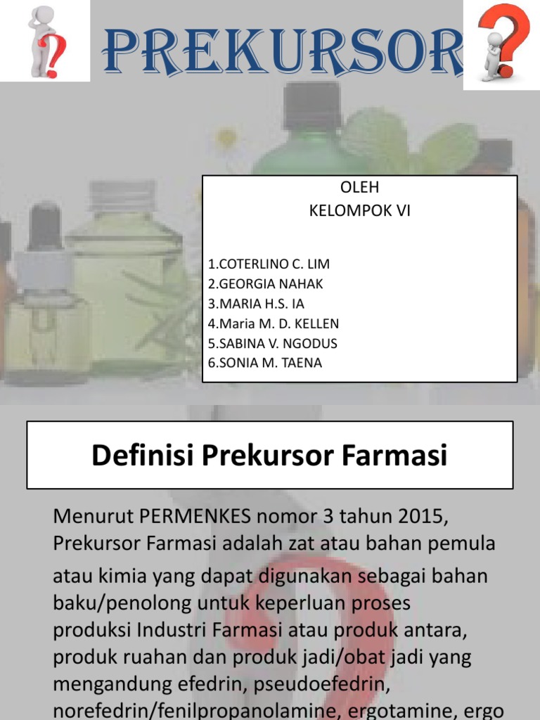 Pengelolaan Obat Prekursor Farmasi | PDF | Kesehatan Holistik | Sains ...