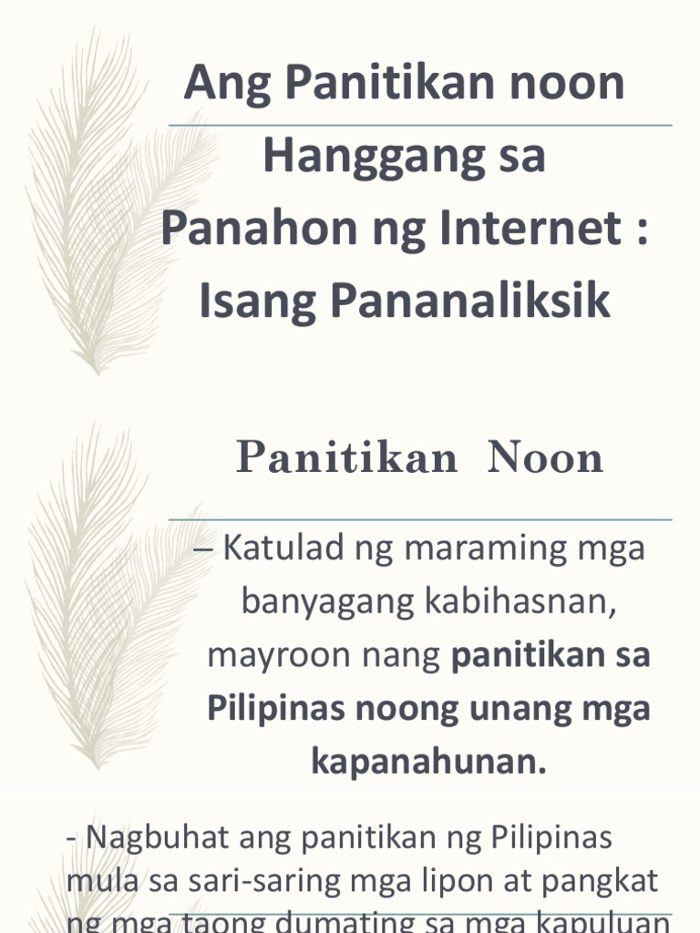 Ang Panitikan Noon Hanggang Sa Panahon NG Internet | PDF Ang Panitikan Noon Hanggang Sa Panahon NG Internet | PDF