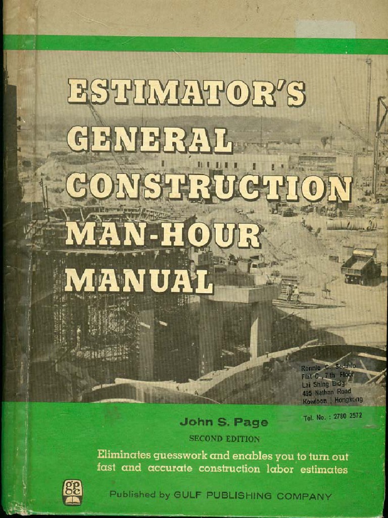 Estimator - S Construction Manhour Manual PDF | PDF