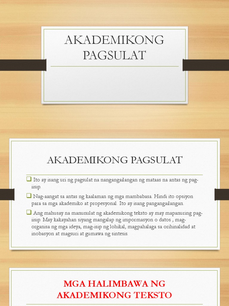 Akademikong Pagsulat | PDF