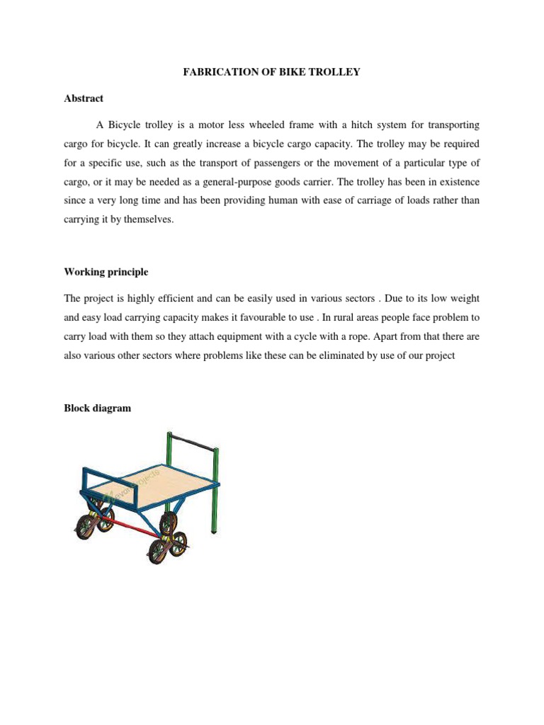 Bike Trolley Fabrication Overview | PDF