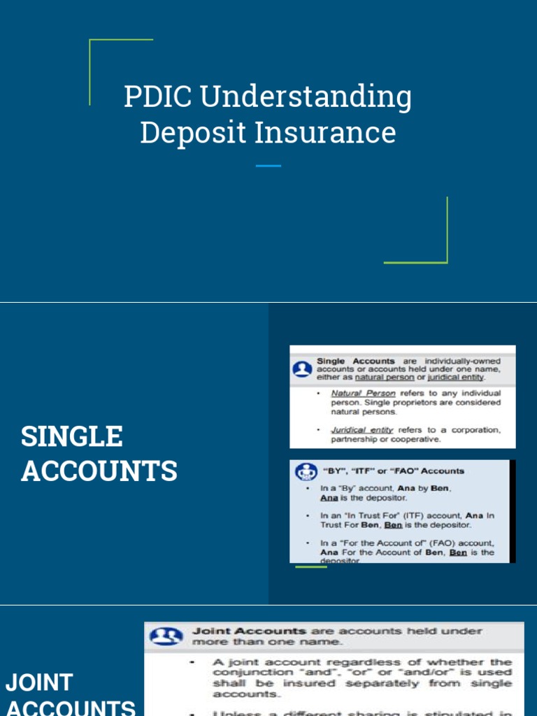 PDIC report.pptx | Deposit Account | Deposit Insurance