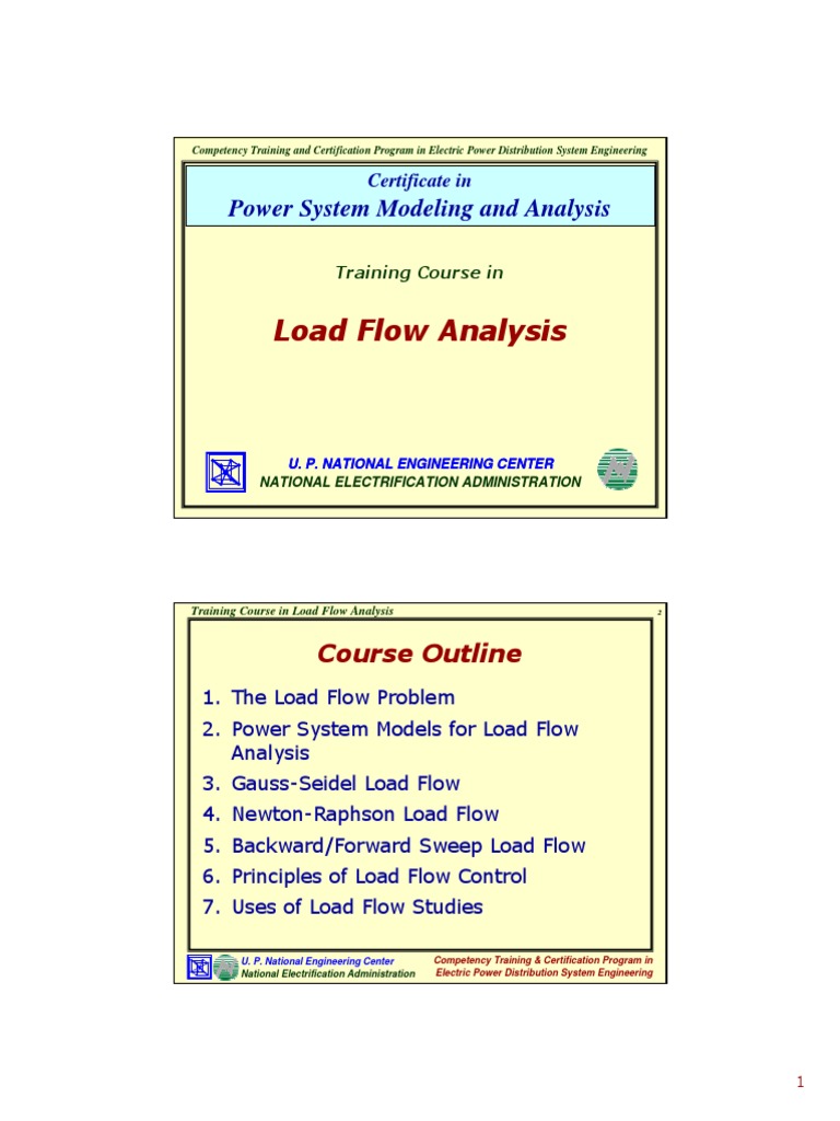 Load Flow Analysis Training Course | PDF | Electric Power | Electrical ...