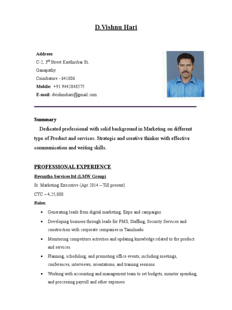 Hari Resume | PDF