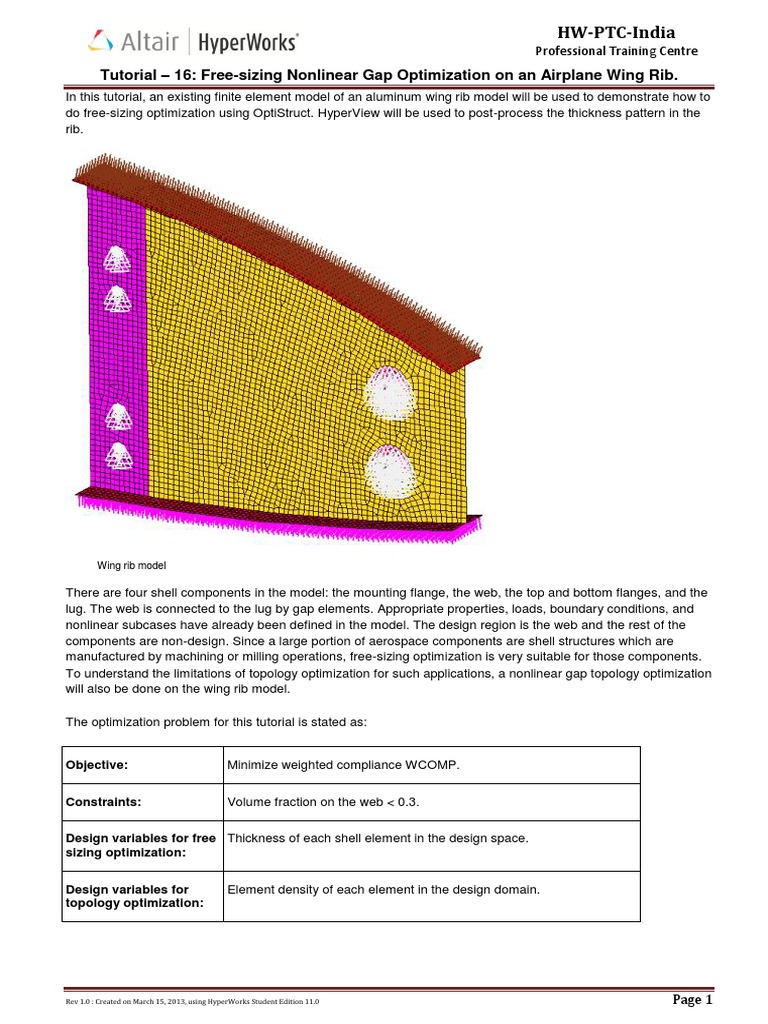 22 - Tutorial Free-Sizing Optimization | Download Free PDF | Mathematical Optimization ...