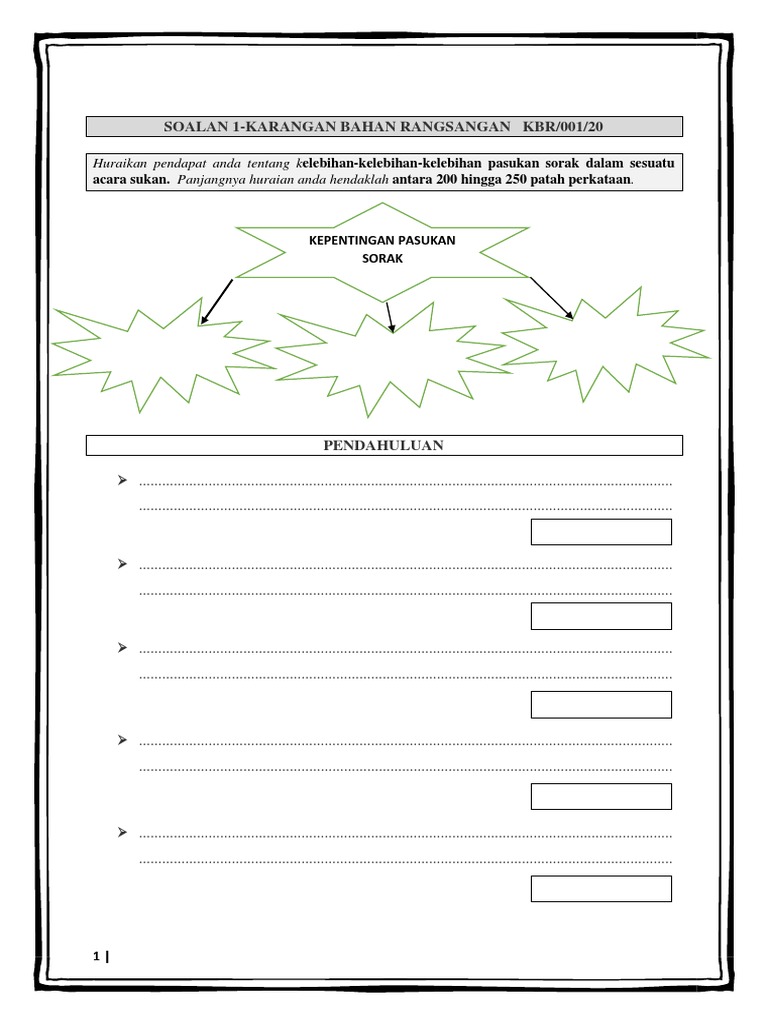 MODUL KARANGAN BAHAN RANGSANGAN TINGKATAN 4 Scrbid | PDF