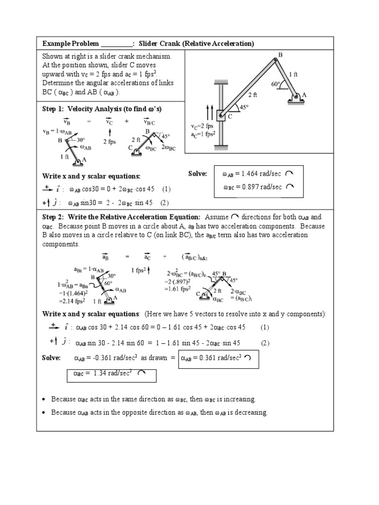 Rel Accel Example Prob 2 | PDF
