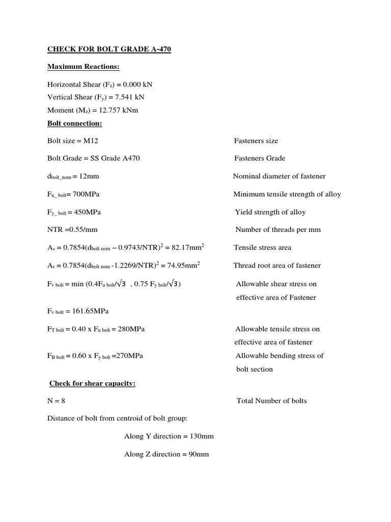 Check For Bolt Grade A470 | PDF
