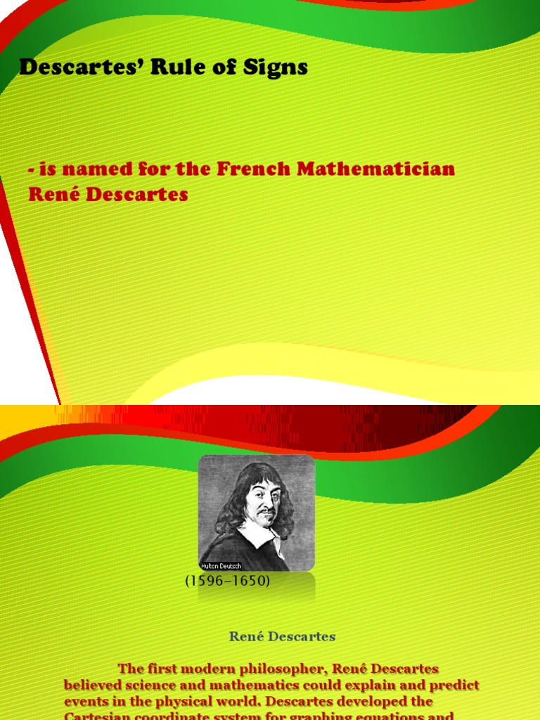 Descartes' Rule of Signs Explained | PDF | Zero Of A Function | Numbers