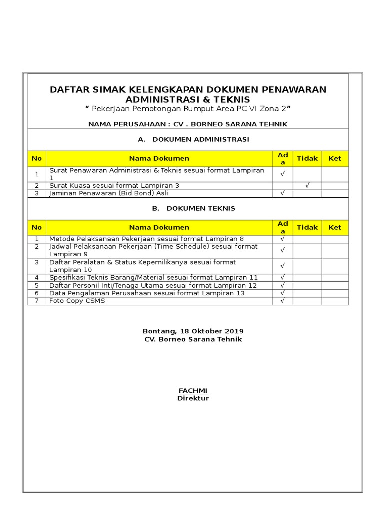 Daftar Simak | PDF