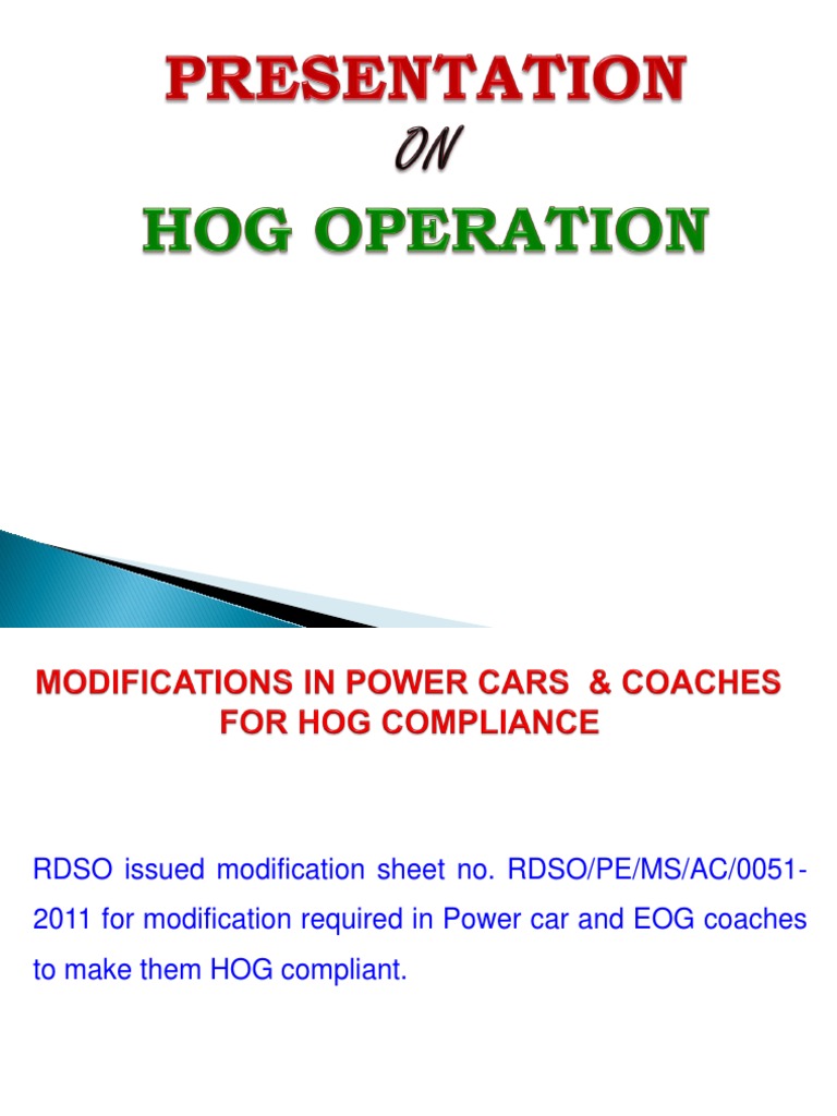 HOG Operation Presentation On HOG | PDF | Transformer | Electrical ...