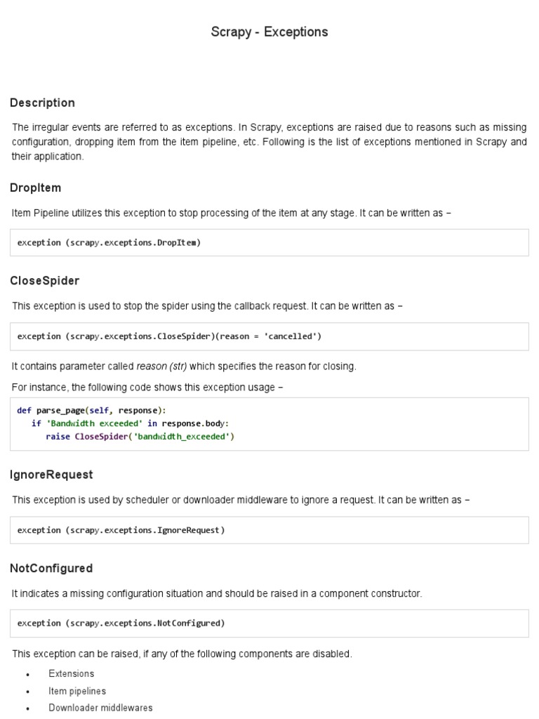 Scrapy - Selectors | PDF | Class (Computer Programming) | Parameter (Computer Programming)