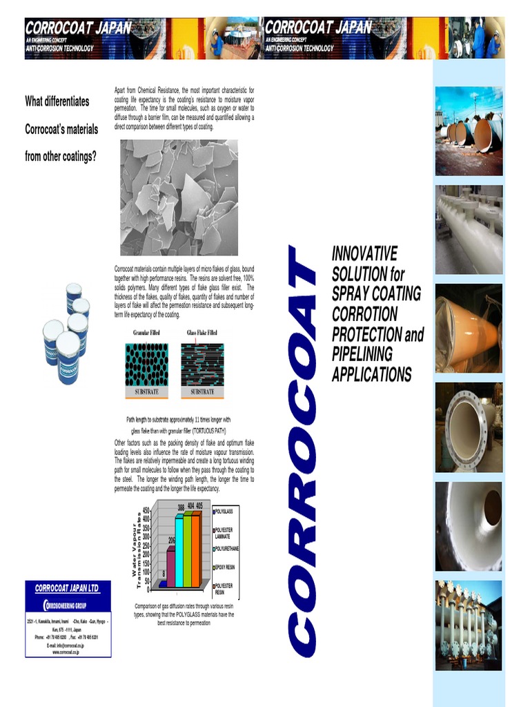Corrocoat Japan: Advanced Coating Solutions | PDF | Pipe (Fluid ...