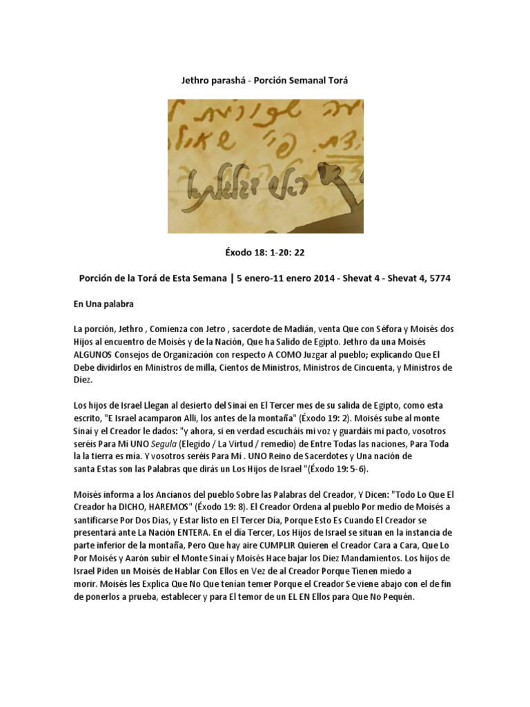Jethro | PDF | Moisés | Libro del éxodo