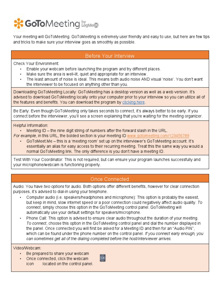 GoToMeeting Tips and Tricks | PDF | Telephone | System Software