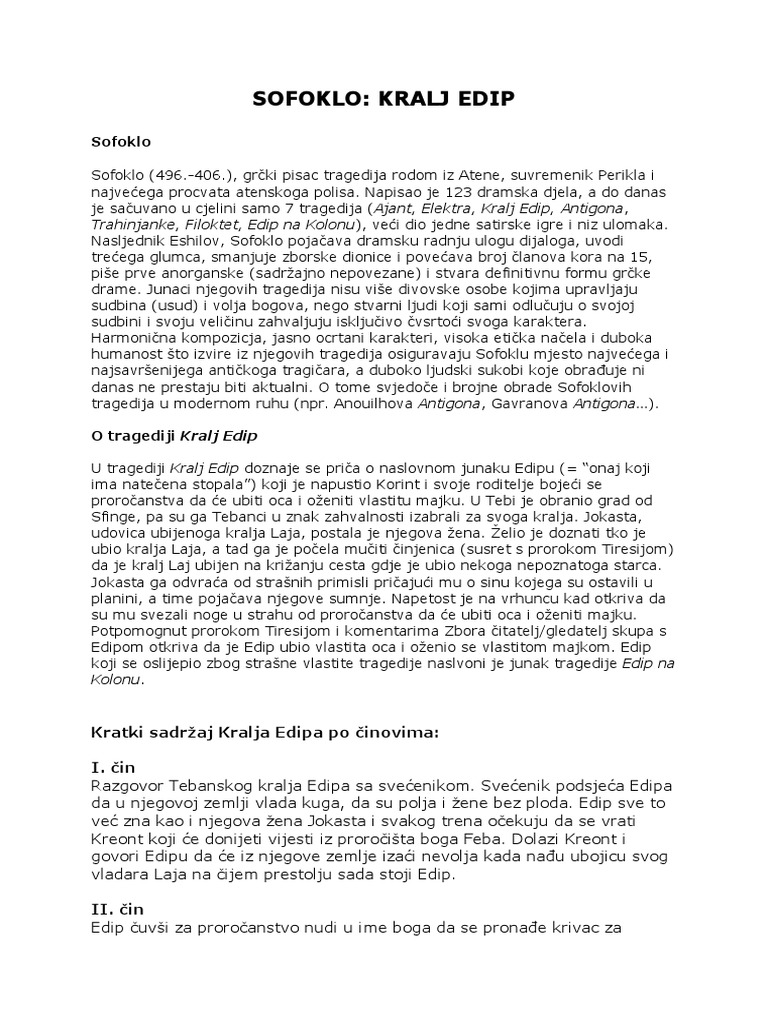 Kralj Edip | PDF