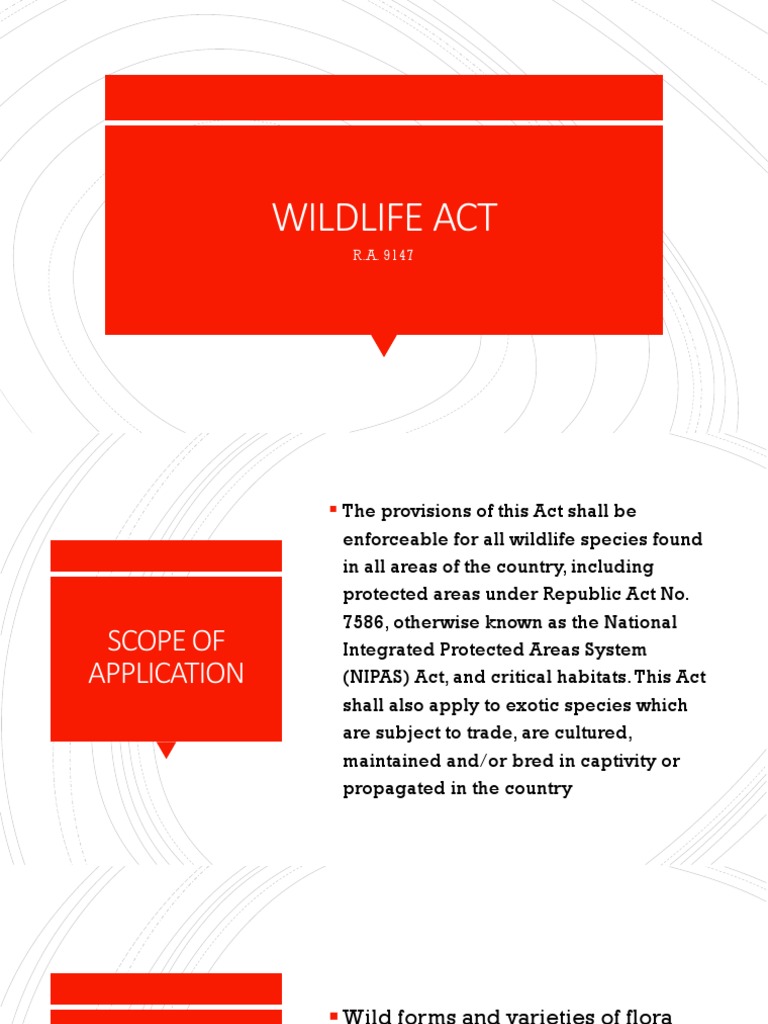 Wildlife Act | PDF | Endangered Species | Wildlife