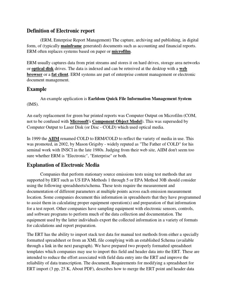 Definition of Electronic Report | PDF | Computer Network | Internet ...