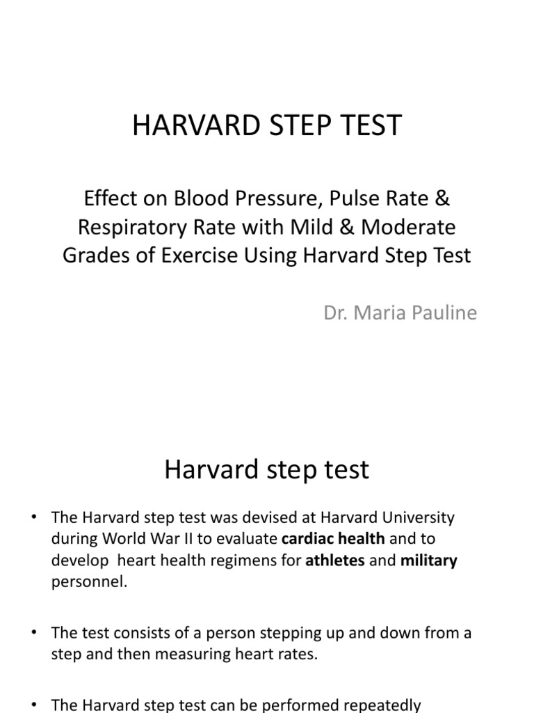 Harvard Step Test Procedure | PDF | Heart Rate | Heart