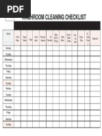 Bathroom Cleaning Checklist 44 | PDF
